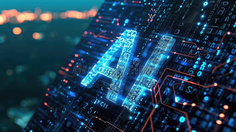 AI-themed Text Displayed Over a Mesmerizing Digital Backdrop, Ai ...