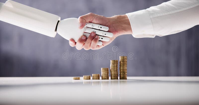 AI Trade Robot Saving Money Stock Photo - Image of inside, saving ...