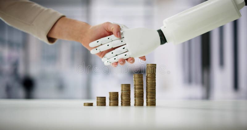 AI Trade Robot Saving Money Stock Photo - Image of inside, artificial ...