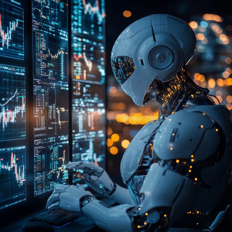AI Trader stock illustration. Illustration of innovation - 335539928
