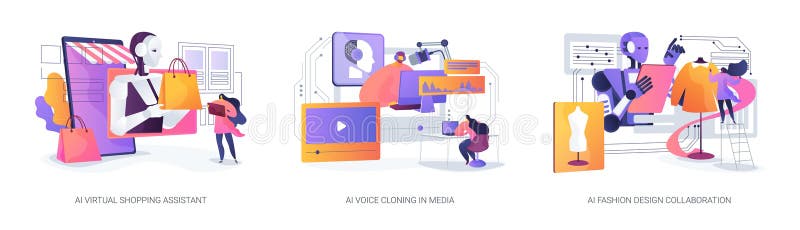 AI Transforming Creativity and Commerce Abstract Concept Vector ...