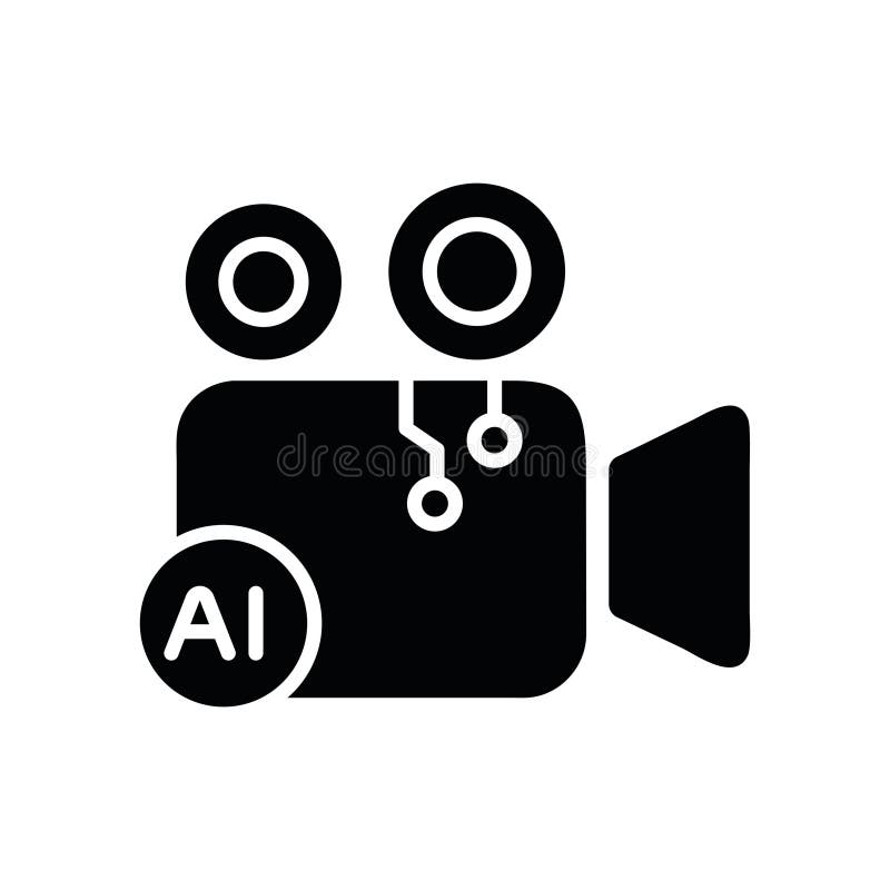 AI Video Camera Technology Icon Stock Vector - Illustration of modern ...