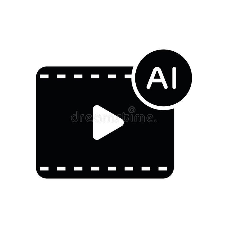 AI Video Editor Tool Interface Icon Stock Vector - Illustration of ...