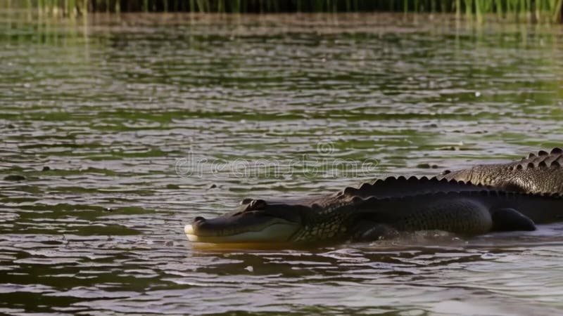 Crocodiles on the River (1) Stock Footage - Video of crocodile ...