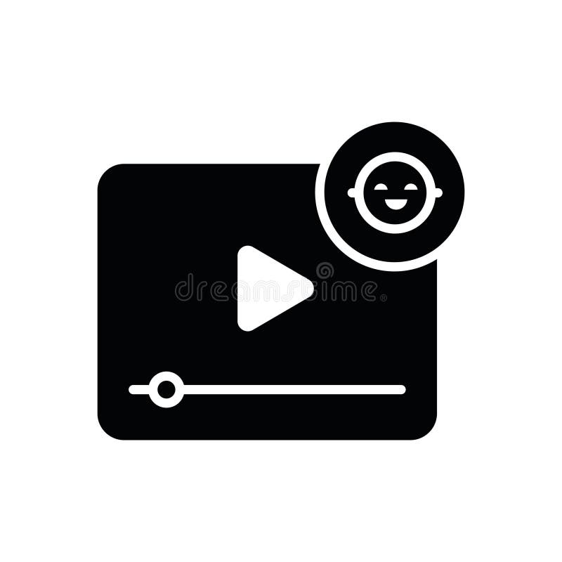 AI Video Playback Face Detection Icon Stock Vector - Illustration of ...