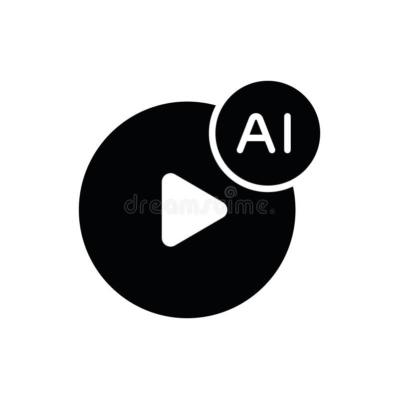 AI Video Streaming Disc Icon Stock Illustration - Illustration of ...