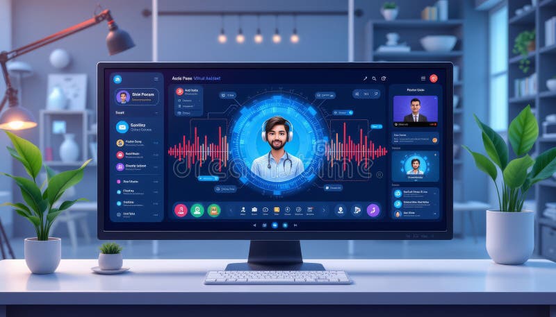 AI Virtual Assistant Interface with Voice Recognition and User ...