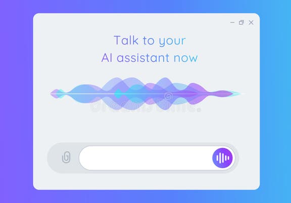 AI Virtual Assistant Speech To Text with Waveform User Interface Speak ...