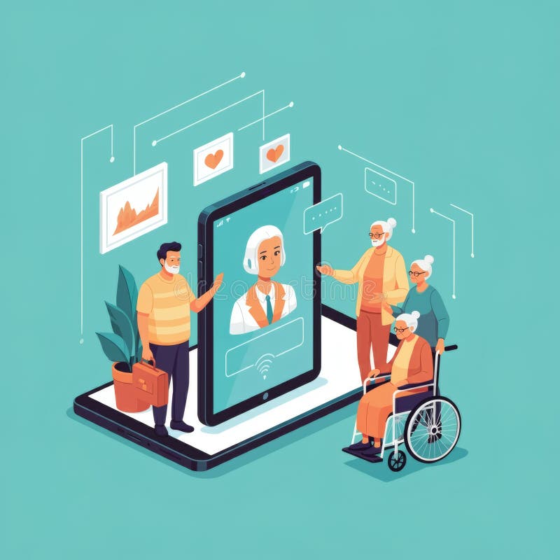 AI Virtual Assistant on Tablet Futuristic Technology Human Interaction ...