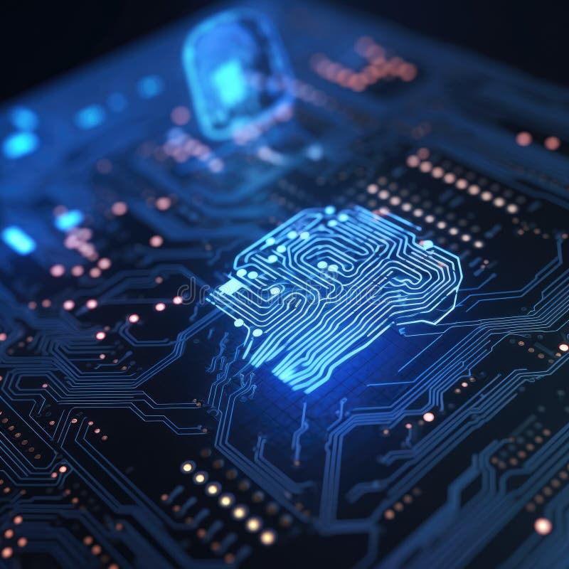 AI. Virtual Brain Concept Representing Artificial Intelligence with ...