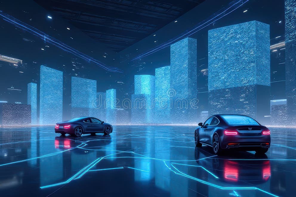 AI Visualization in Contemporary Scenarios Stock Illustration ...