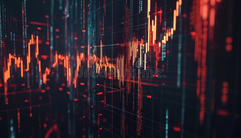 AI Visualizes Global Investment Trends and Trade Patterns Stock Image ...