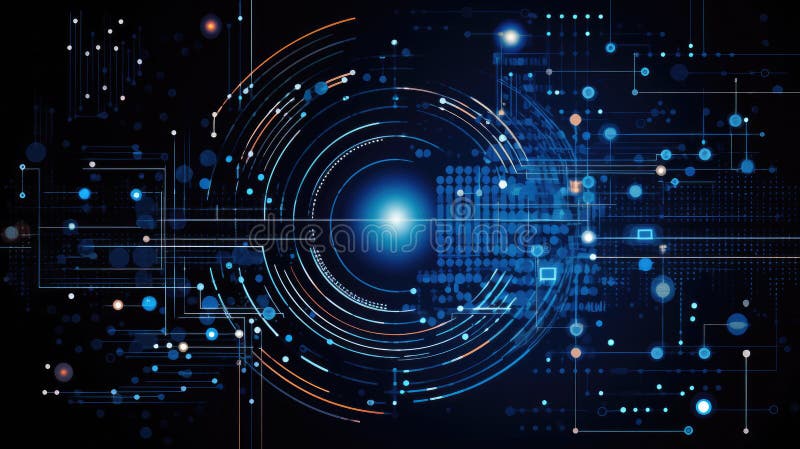 Visualizing In A Circle Kind Ui Big Data Generated By An Clustering Algorithm Stock Illustration