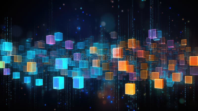 Visualizing In Modern Cube Design Big Data Generated By An Clustering Algorithm Stock