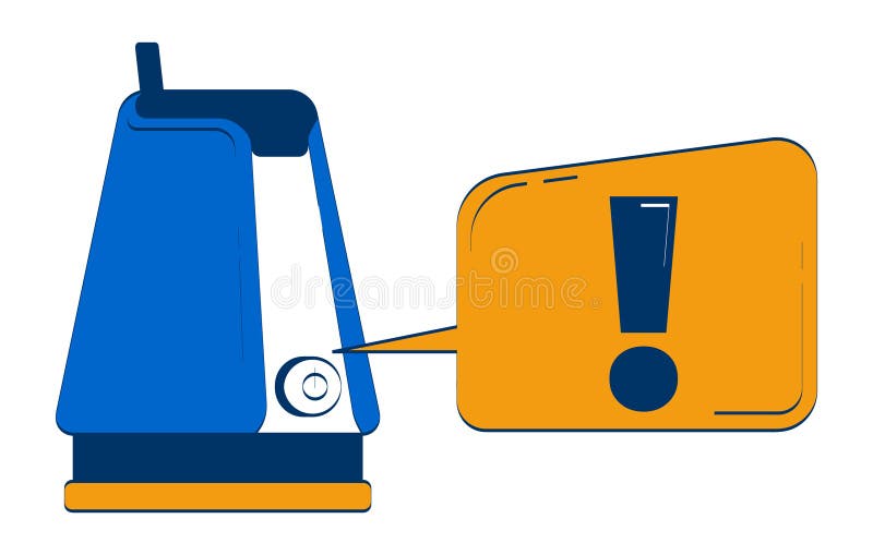 AI Voice Assistant Device with Warning Alert 2D Doodle Object Stock ...