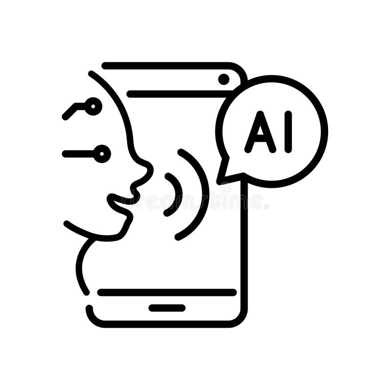 AI Voice Assistant Profile and Smartphone Stock Vector - Illustration ...