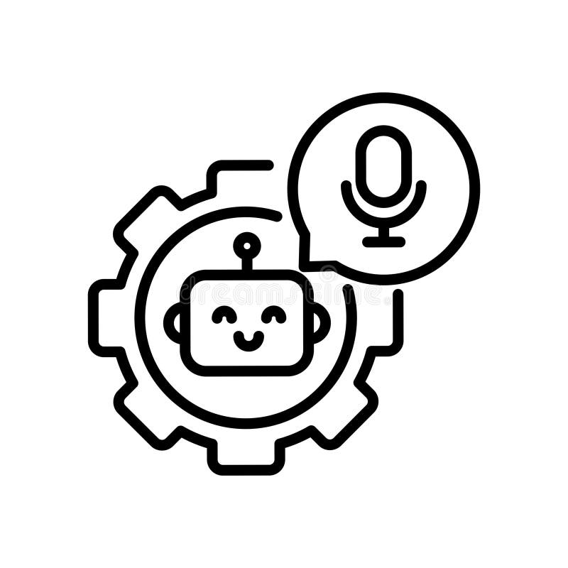 Voice Assistant. Human Voice Recognition and Smart Assistance Stock ...