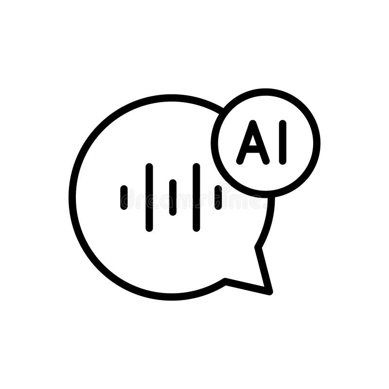AI voice bubble chat icon stock illustration. Illustration of modern ...