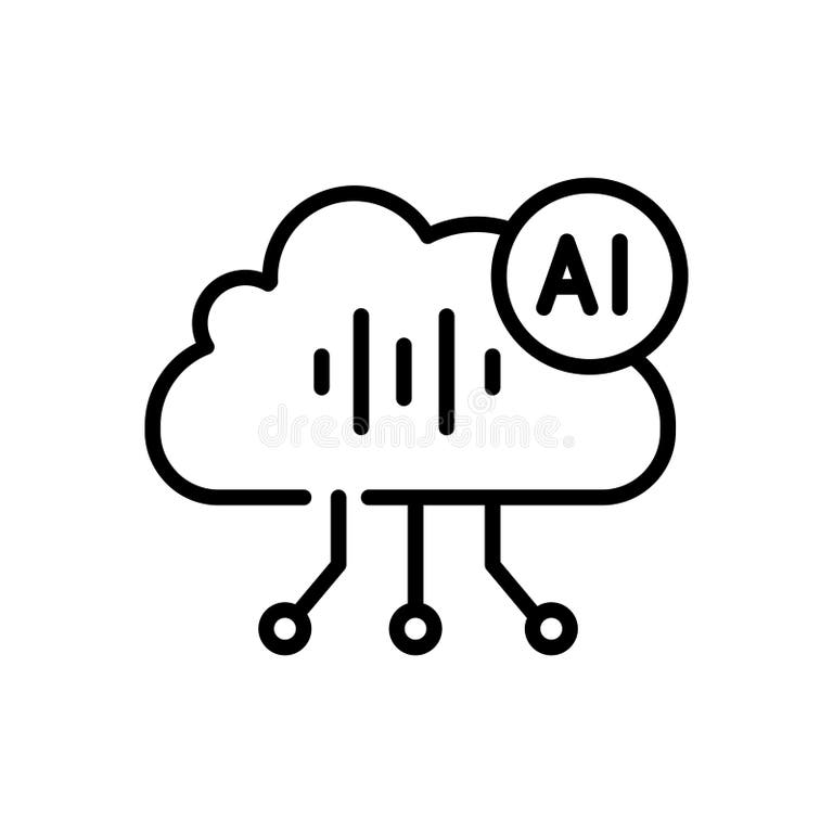 AI Voice Cloud Computing Icon Stock Illustration - Illustration of ...