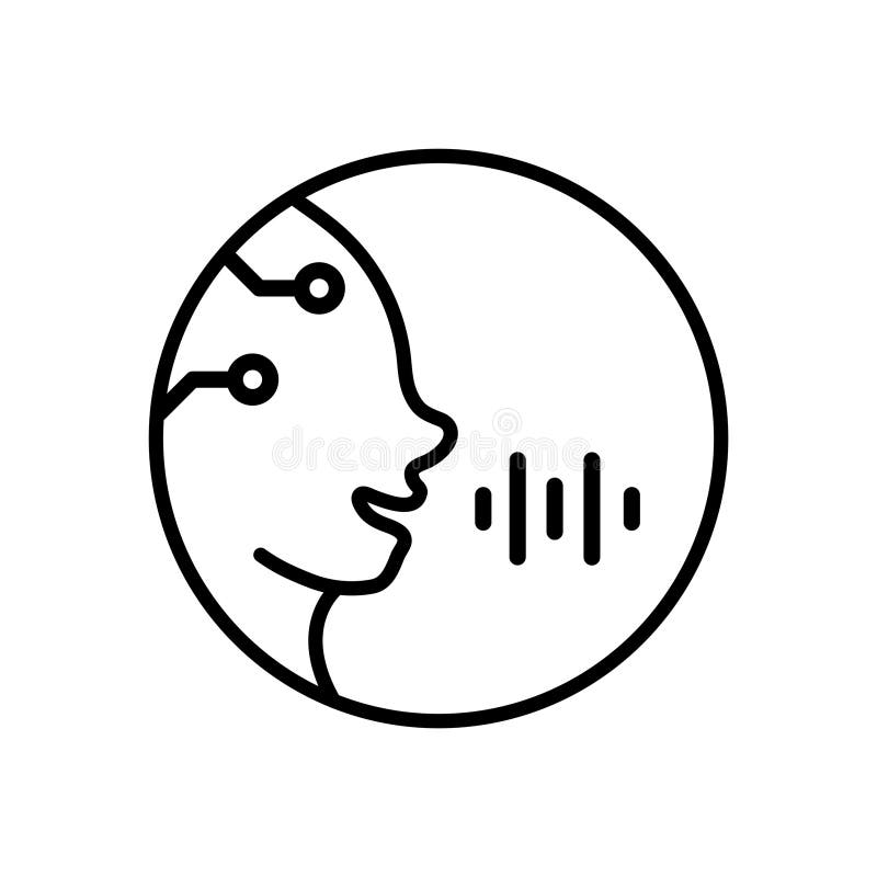AI Voice Human Interaction Sound Icon Stock Illustration - Illustration ...