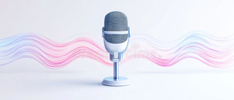 AI Voice Icon, a Captivating 2D Illustration Featuring a Stylized ...