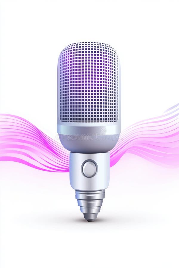 AI Voice Icon, a Captivating 2D Illustration Featuring a Stylized ...
