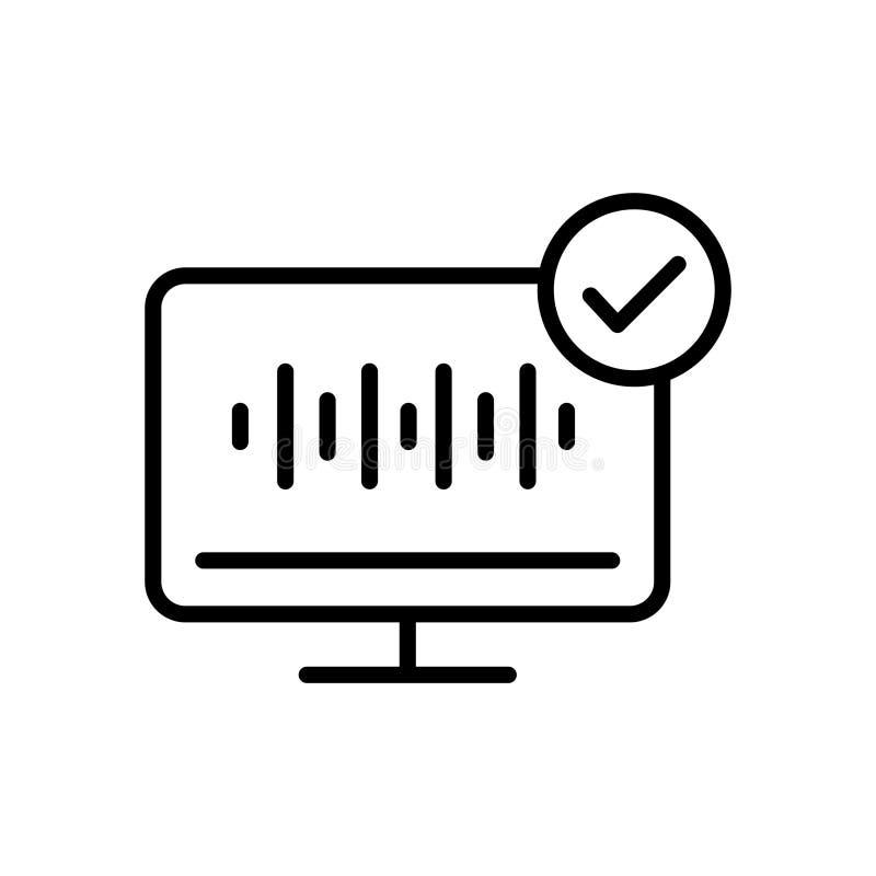 AI Voice Soundwave Desktop Icon Stock Illustration - Illustration of sound, linear: 361472785