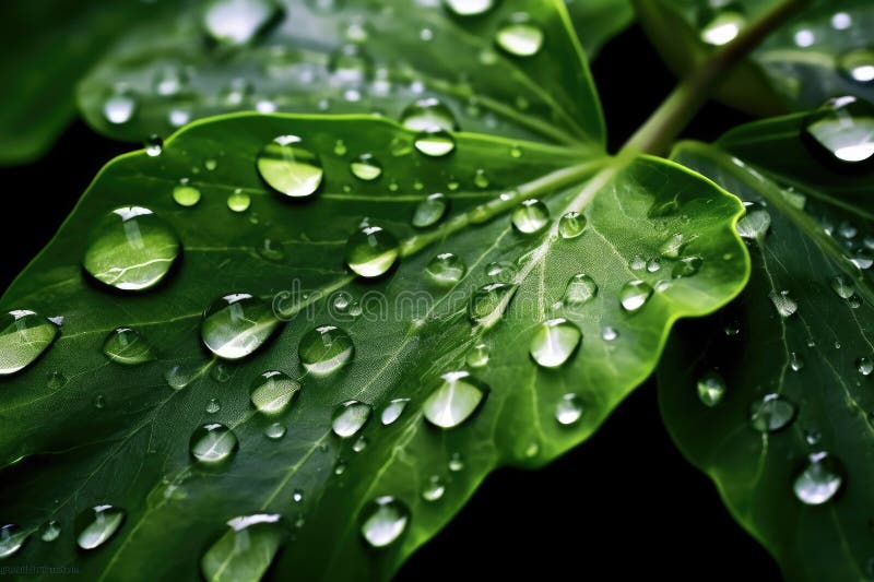 Ai. Water Drop. Fresh Green Leaf with Water Drop Stock Illustration ... Ai. Water Drop. Fresh Green Leaf with Water Drop Stock Illustration ...
