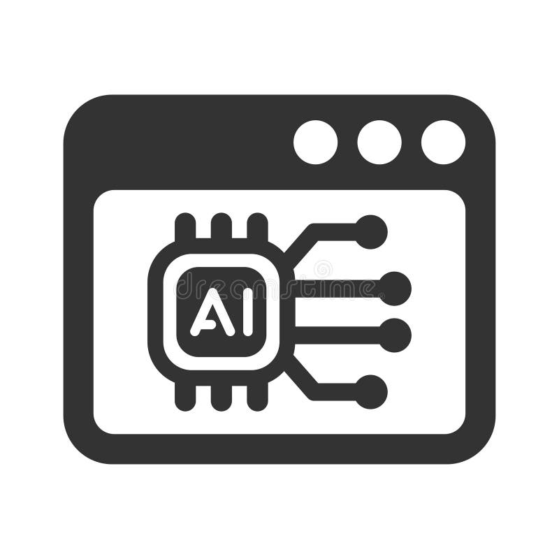 Ai website icon stock vector. Illustration of vector - 352423530