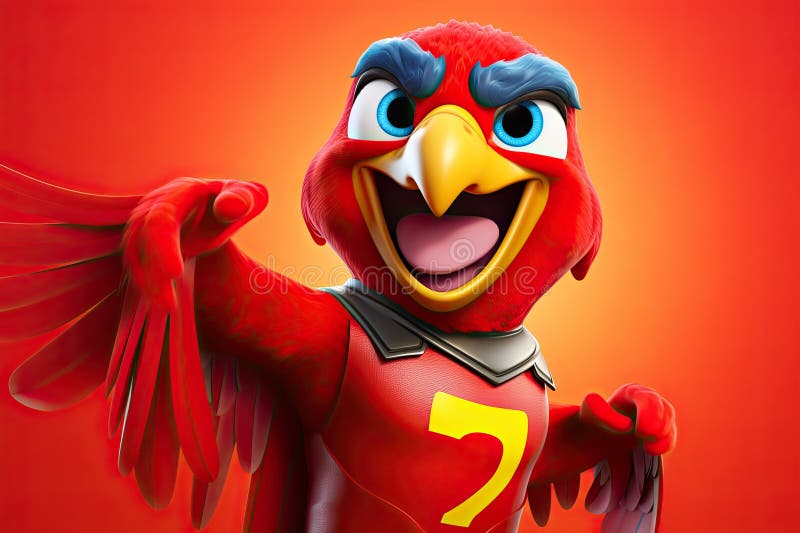 Superhero Parrot: Photorealistic Cartoon Bird in Armor Stock Photo ...