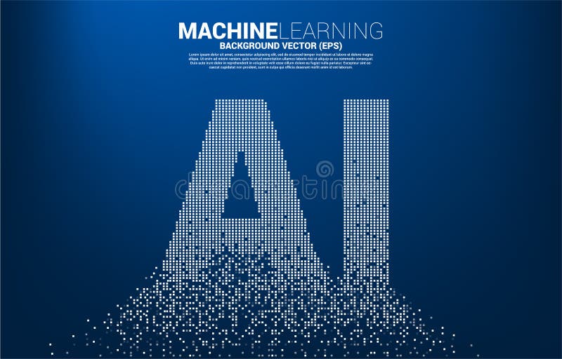 AI Wording from Pixel Transform. Stock Illustration - Illustration of ...