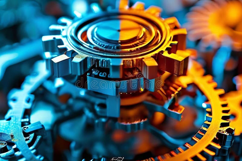 Ai Workflow Automation Gears And Cogs Connected To An Ai Brain S Stock