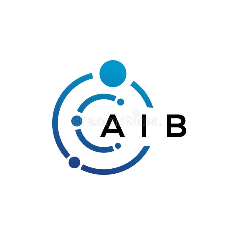 AIB Letter Logo Design on Black Background. AIB Creative Initials ...