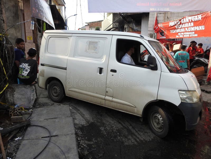 Aid for Fire Victims Arrived Editorial Stock Image - Image of vehicle ...