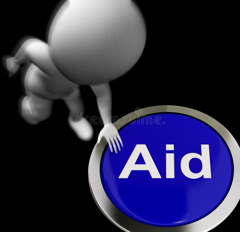 Aid Pressed Shows Help Support or Treatment Stock Illustration ...