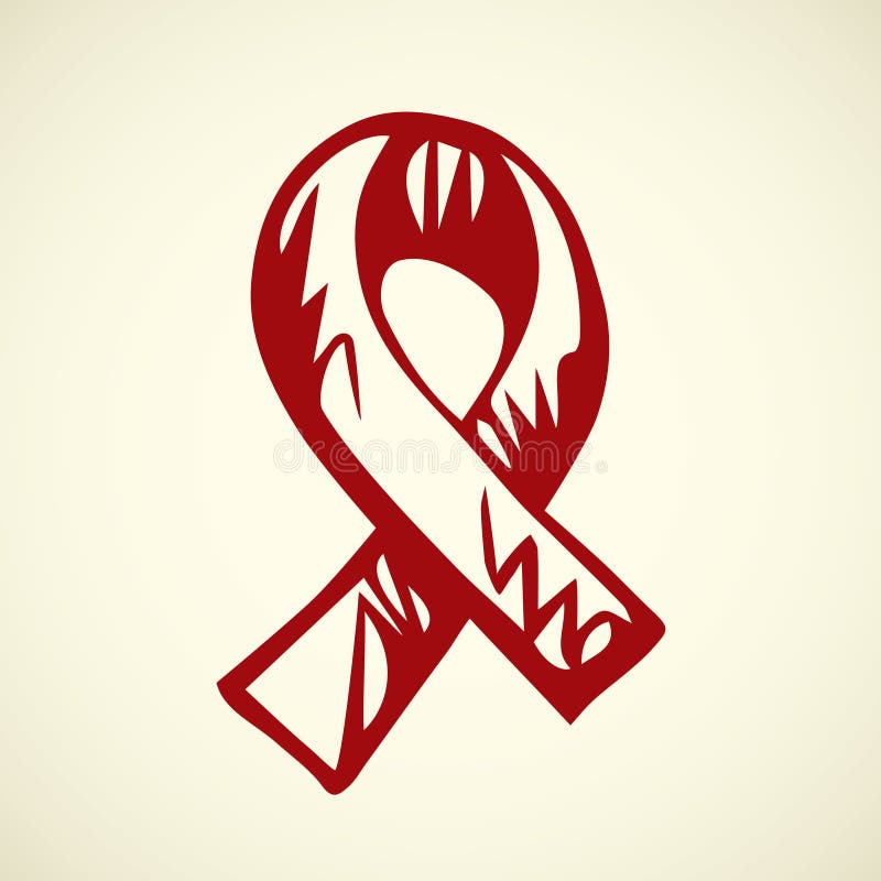 Aid Ribbon Logo. Vector Drawing Stock Vector - Illustration of prevent ...