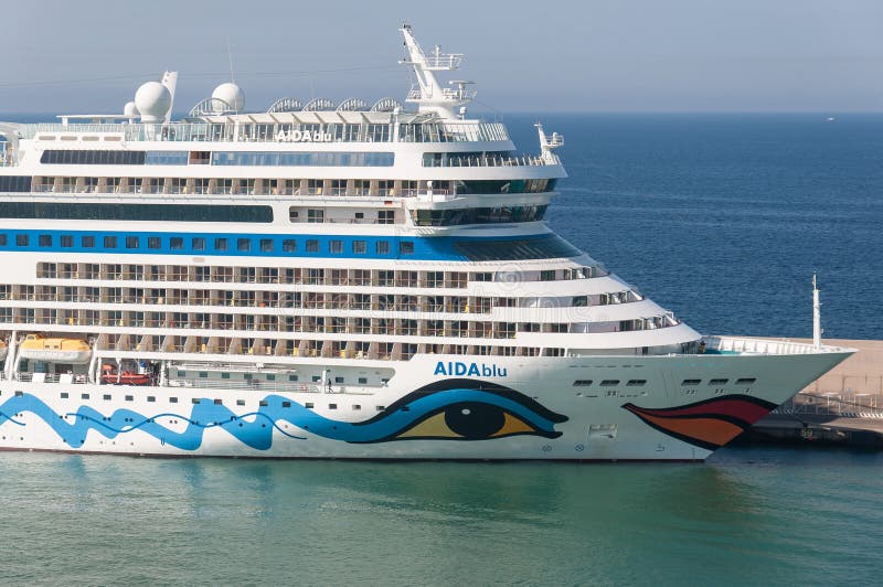 AIDAblu cruise ship editorial photography. Image of cruise - 43930002