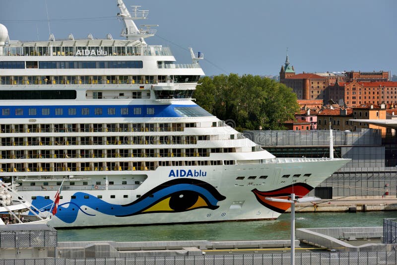 AIDAblu alongside in Corfu editorial stock image. Image of greece ...