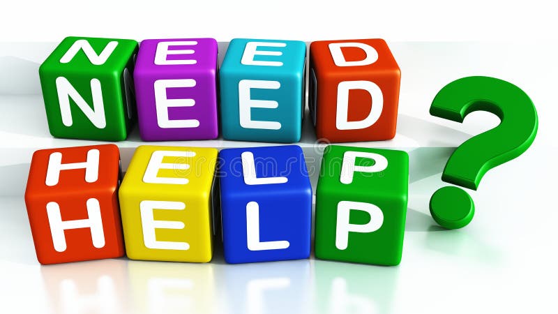 Ayez Besoin De La Note De Bureau D'aide Illustration Stock ...