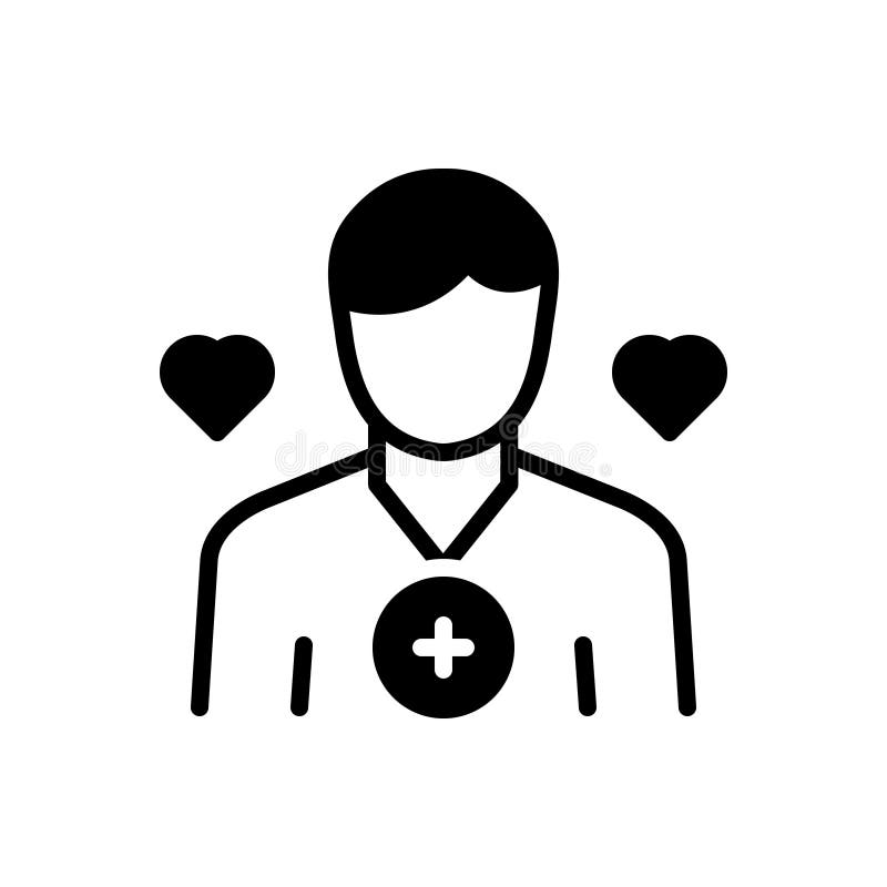 Black Solid Icon for Aide, Assistant and Deputy Stock Vector ...