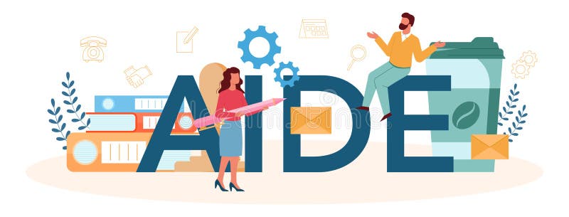 AIDE Typographic Header. Professional Help and Support for Manager ...