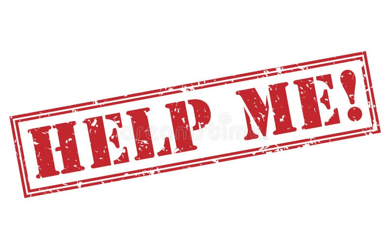 Aidez-moi ! timbre rouge illustration stock. Illustration of estampille ...