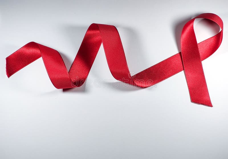 Aids Awareness. Red tape stock photo. Image of font - 257644612
