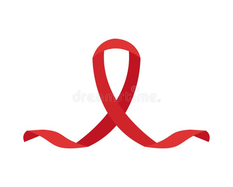 Aids day ribbon red design stock vector. Illustration of illness ...