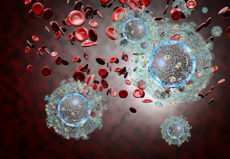 Aids HIV Virus stock illustration. Image of science, microscopic - 60305483
