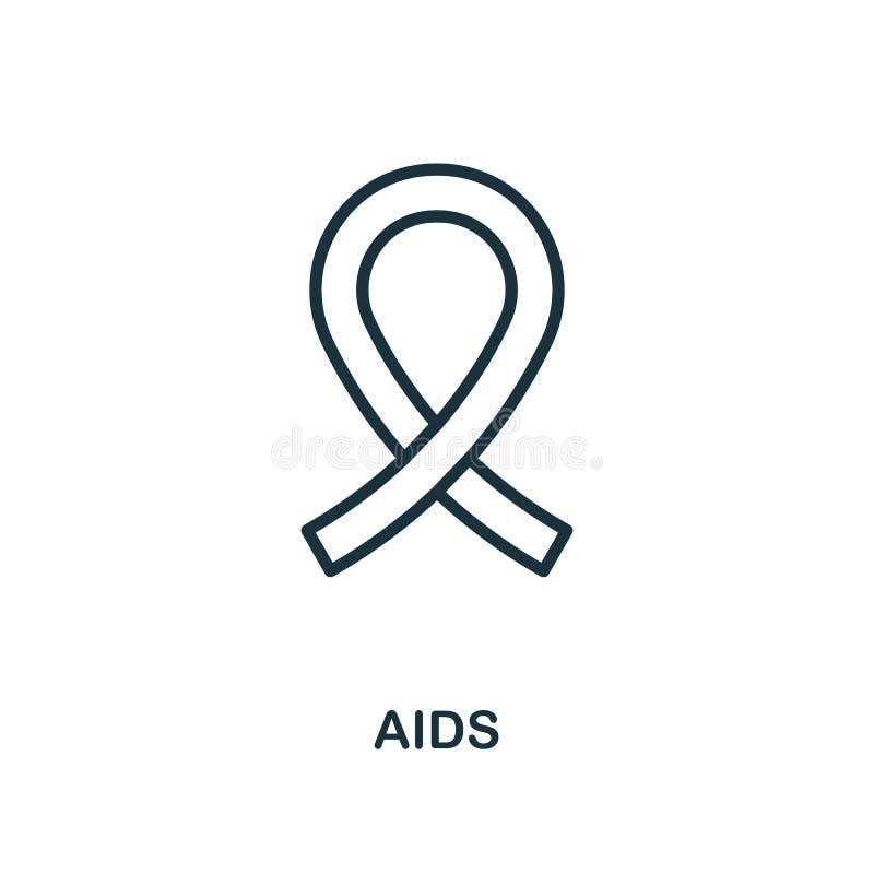 Aids Icon Outline Style. Thin Line Creative Aids Icon for Logo, Graphic ...