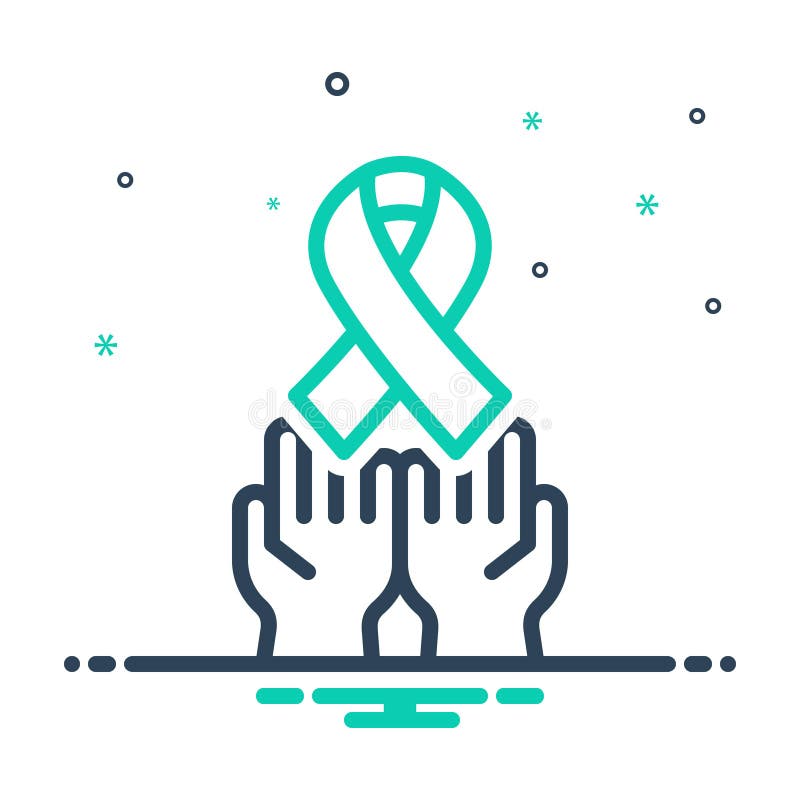 Mix Icon for Aids, Aids and Ribbon Stock Illustration - Illustration of ...