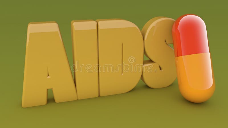 AIDS medicine capsules stock illustration. Illustration of disease ...