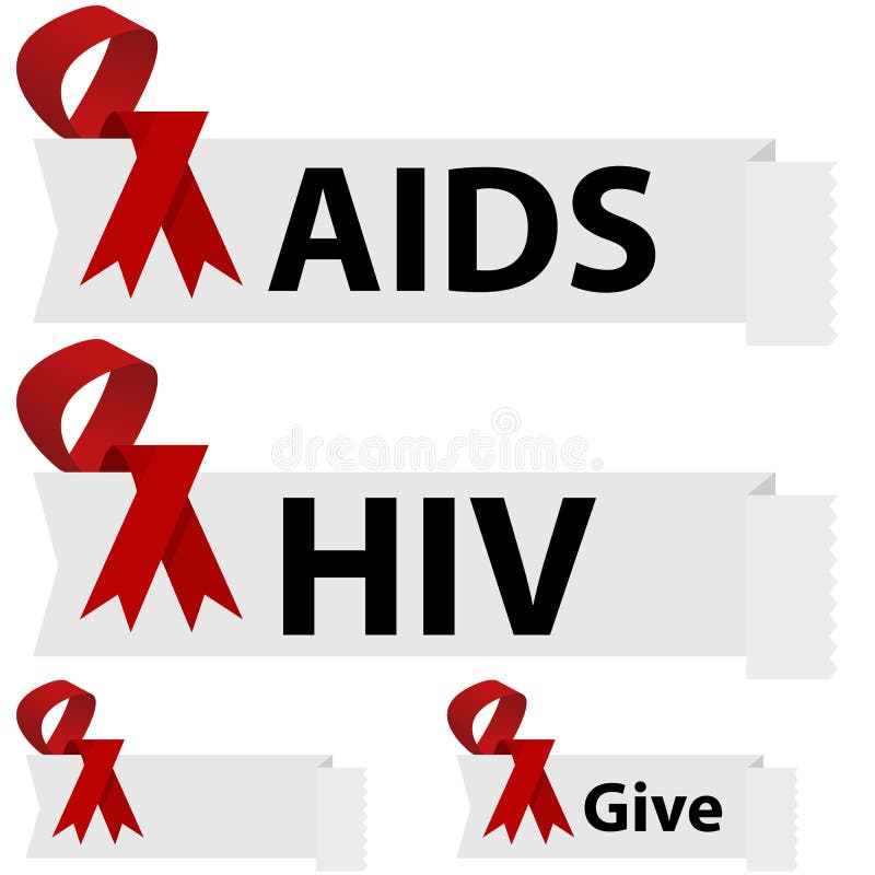 AIDS Awareness Ribbon Wreath Stock Vector - Illustration of donate ...