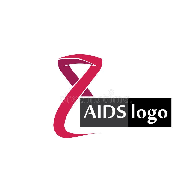 Aids Ribbon Logo and World Aids Day Vector Design Stock Vector ...
